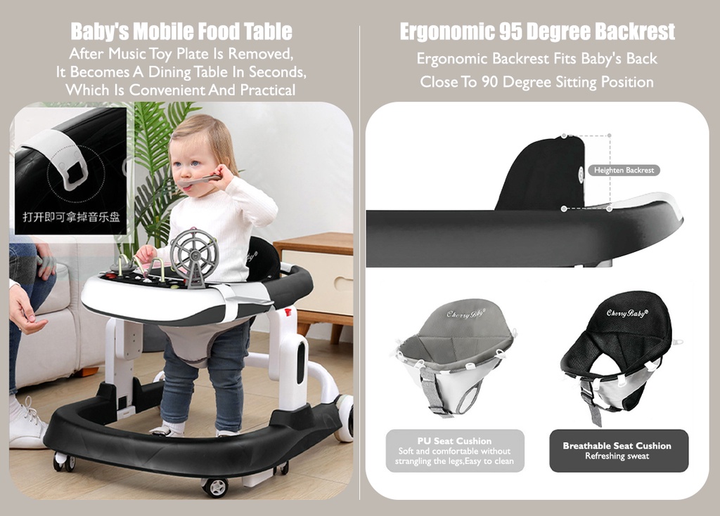 McJoden - WANDA Baby Walker Music Anti-O-Leg Foldable Portable ...