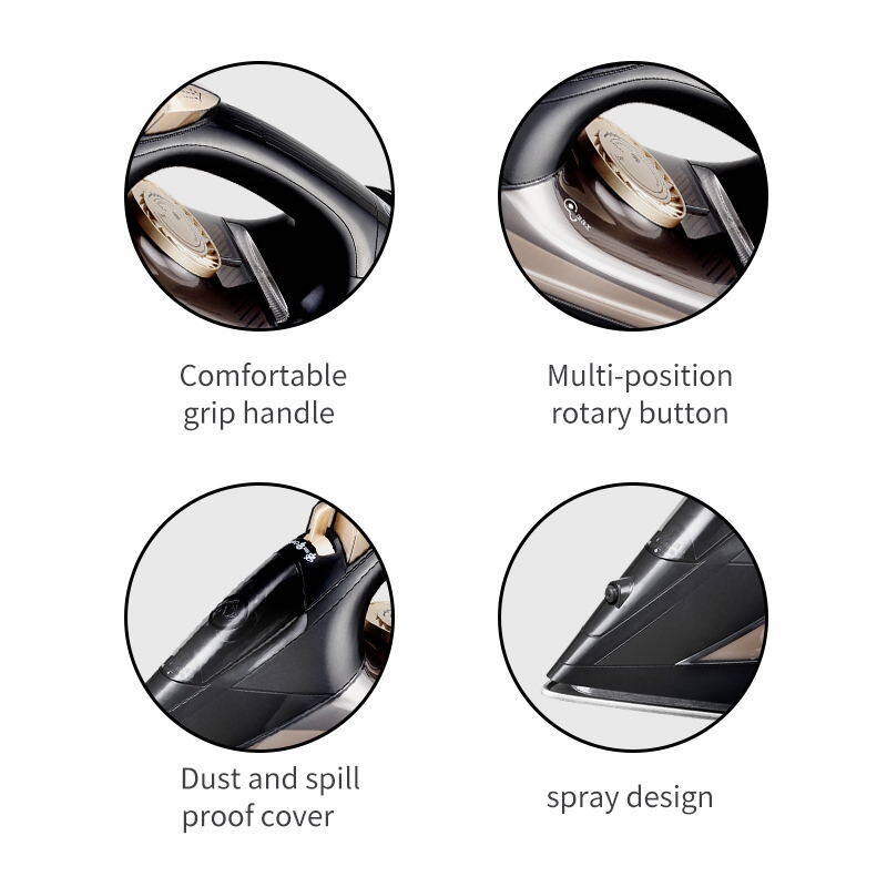 SOKANY 2600W Cordless Electric Steam Iron (Black Gold) SK-286 Seterika ...