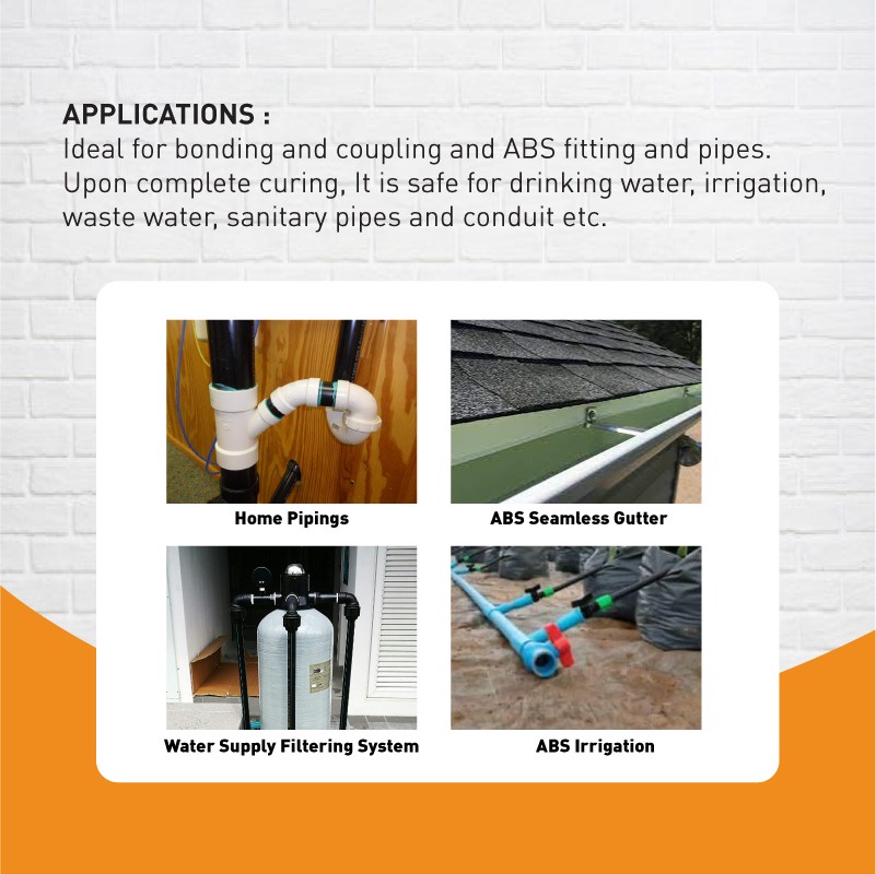 V-TECH VT-310 ABS Solvent Cement Glue / ABS Glue For Bonding And ...