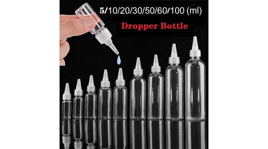 1PCS 5-120ml PET Refillable Squeeze Dropper Bottle Childproof Cap ...