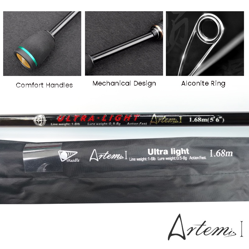 KFT Artemis Ultra Light Ultralight Fishing Rod Pancing Joran Udang Rod ...
