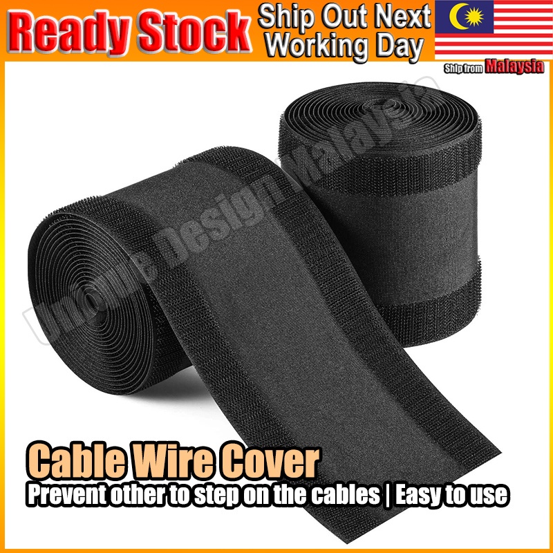 3M 1M Cable Cover Grip Strip Floor Protect Cords Step Hall Way ...