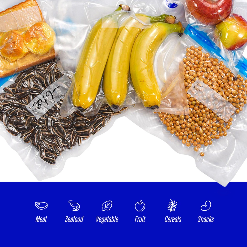 10pcs Beg Vakum Reusable Vacuum Bag Food Storage Bags Vacuum ...
