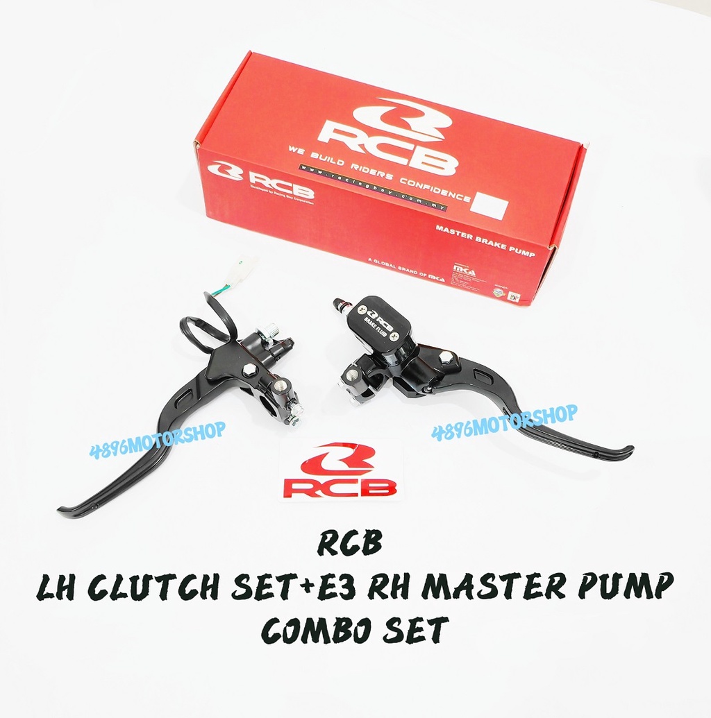 100% ORIGINAL RCB RACING BOY UNIVERSAL BRAKE MASTER PUMP CLUTCH SET E2 14MM E3 12.7MM LC135 ...