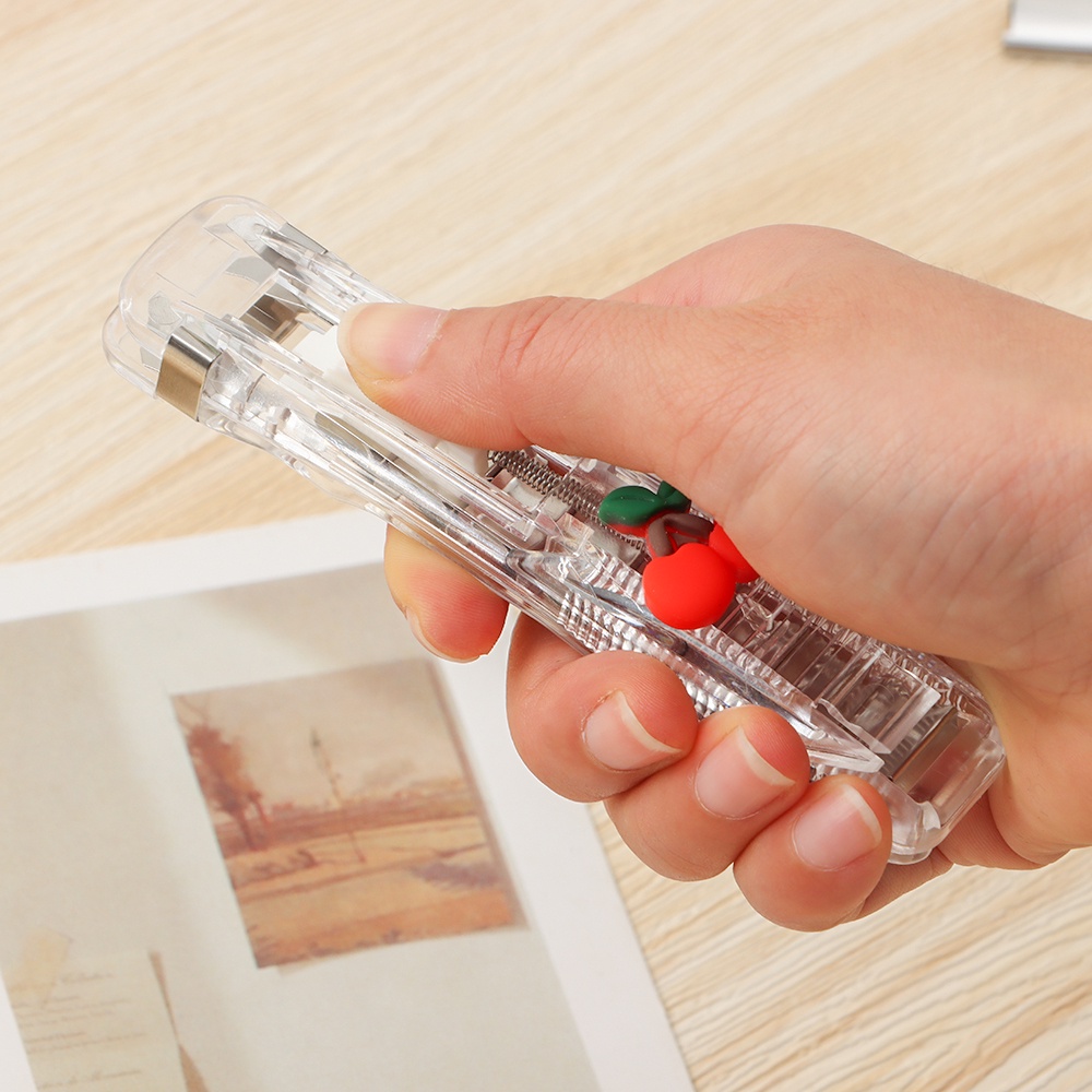 Ins Style Portable Push Stapler Paper File Sorting Clips Document ...