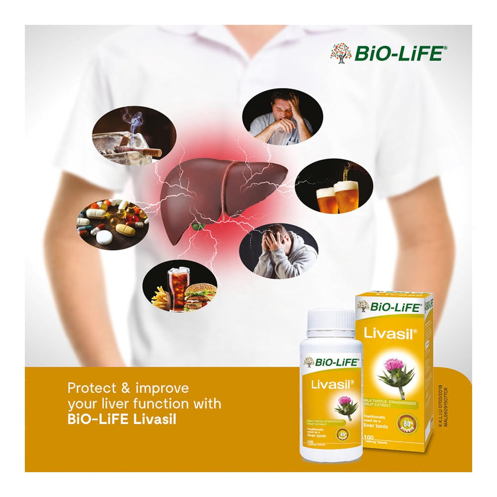 BIO-LIFE LIVASIL 100+30 tablets Liver Tonic - High Strength Milk ...
