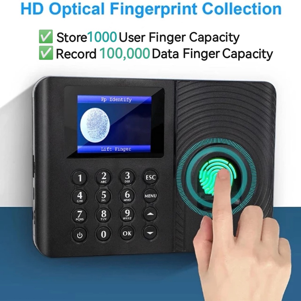 🇲🇾READY STOCK Fingerprint Attendance Machine / Fingerprint Time ...