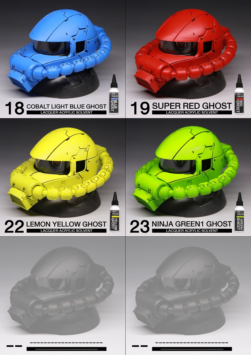 [RADITZ STUDIO] BASIC GHOST GLOSS SERIES Pre-Thinned Paint For Gundam ...