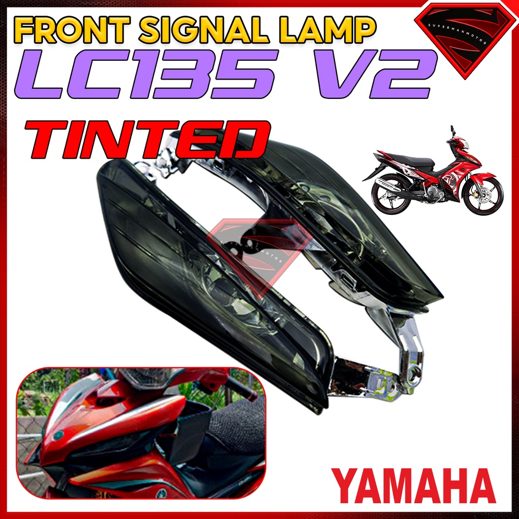 SIGNAL FRONT SIGNAL DEPAN LC135 OLD LC 135 NEW V1 V2 V3 V4 V5 V6 V7 TINTED SMOKE & CLEAR [ 1 SET ...