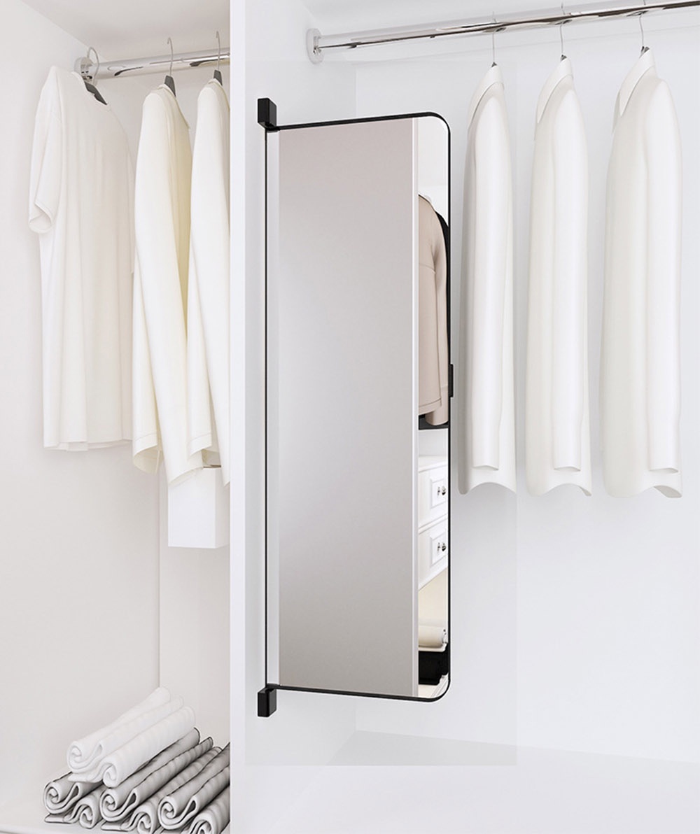 Mirror 008 Wardrobe Hidden Mirror Built-in Rotating Hidden Full-length ...