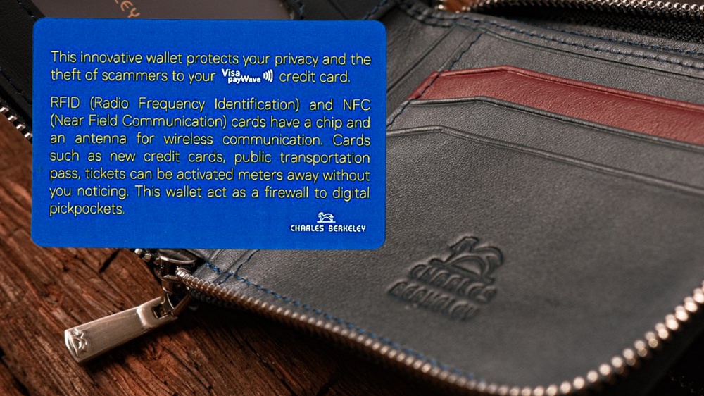 Charles Berkeley Arthur Men's Calf Leather Long Wallet with RFID Anti ...