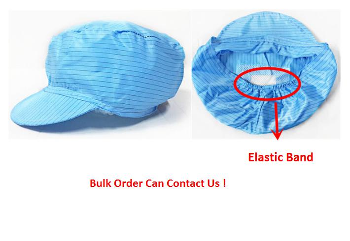 ESD Cap Anti Static Cap Cleanroom Food Industries Hats Dustproof Blue ...