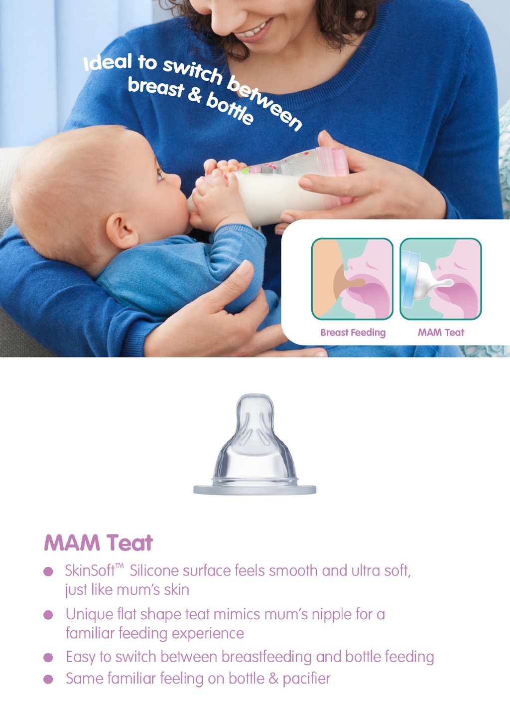 MAM Botol Susu Colours of Nature Anti Colic Baby Feeding Bottle 130ml ...