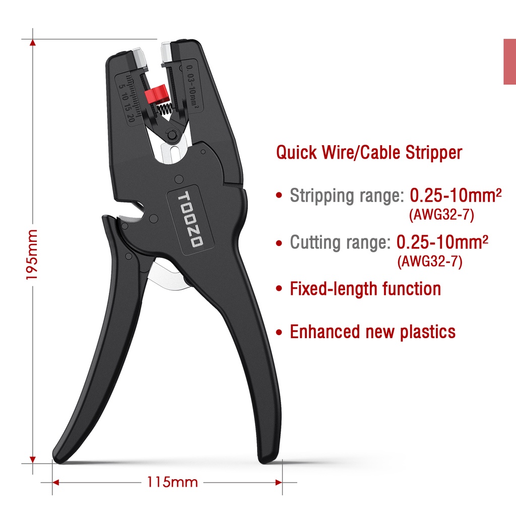 Automatic Wire Stripper and Cutter,Heavy Duty Wire Stripping Tool 2in1 ...