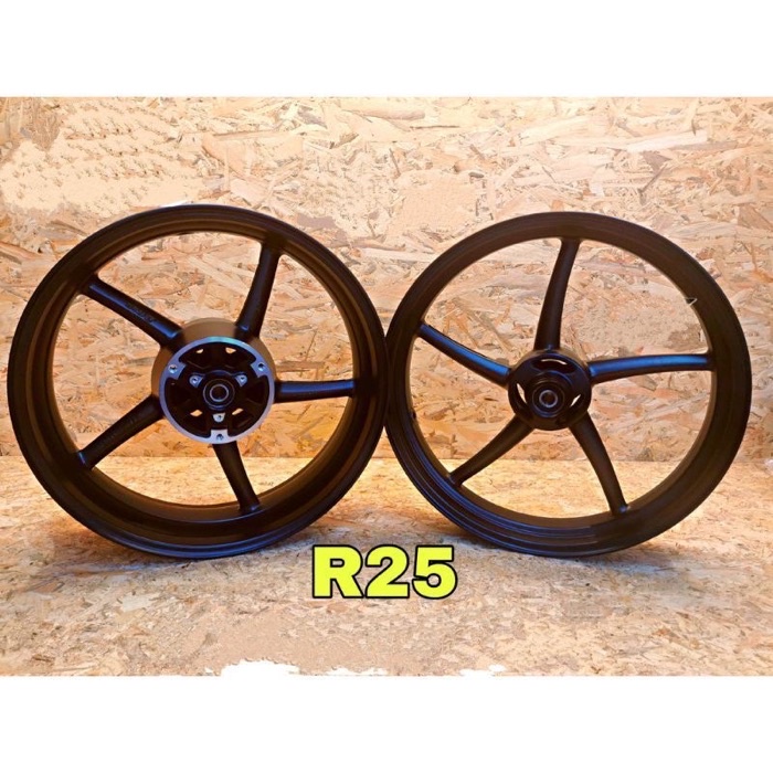 YAMAHA R25 v1 v2 SP522 R25 SPORTRIM FRONT 3.5 REAR 5.5 X 17 ENKEI ROSSI ...