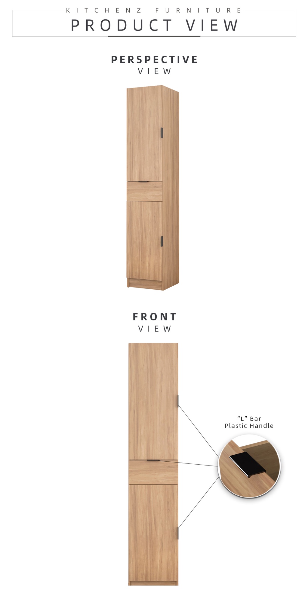 [FREE Shipping] KitchenZ Riley Series Kitchen Cabinet Tall Unit Storage ...