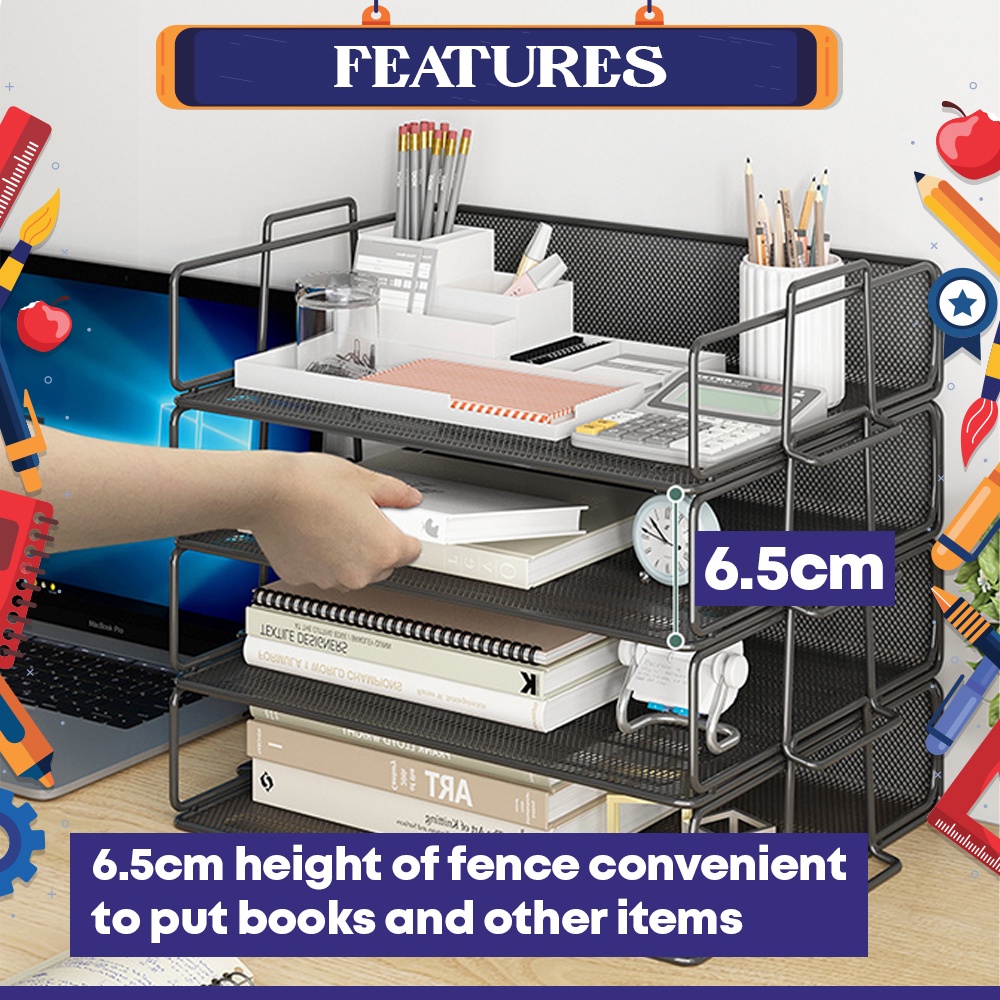 Innohut Metal Document Sorage Rack Document Tray Desktop Paper ...