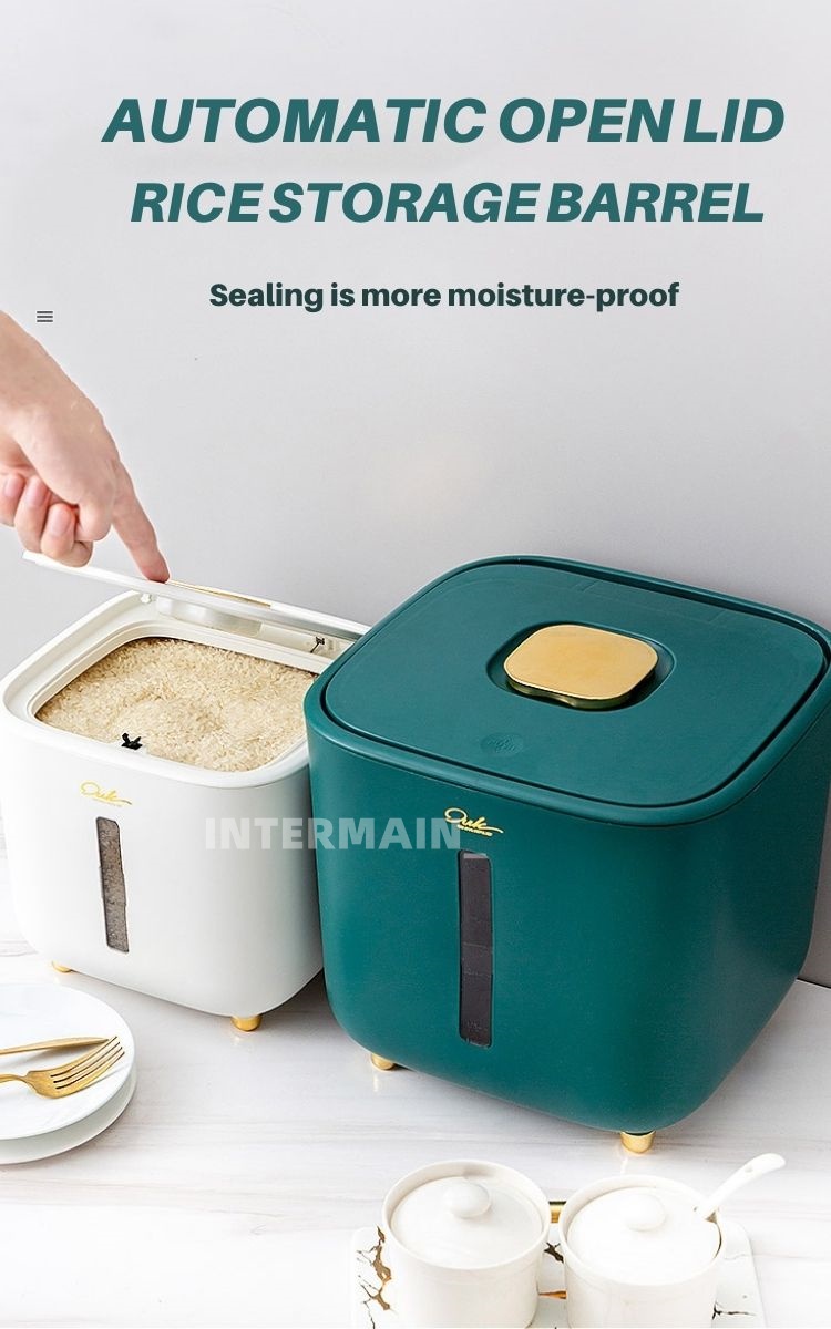 5/10KG Rice Storage Box Grains Bucket Moisture-proof Sealed Insect ...