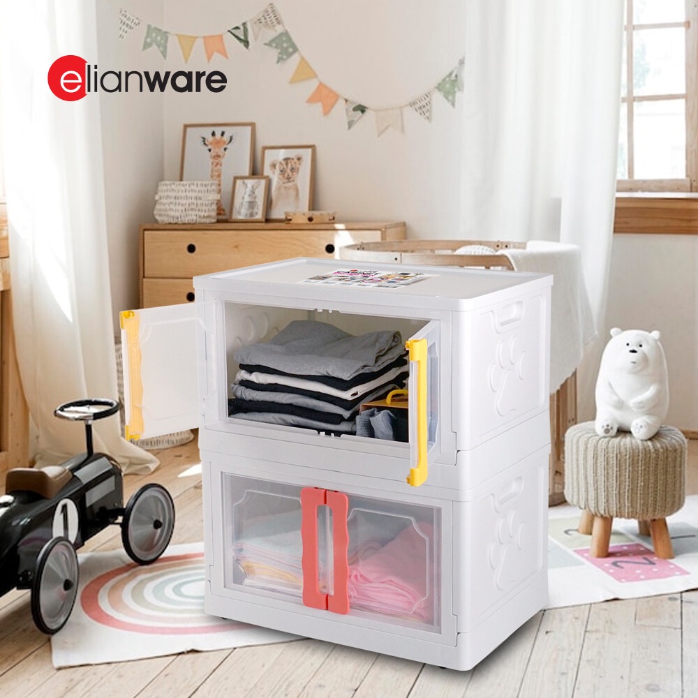 Elianware 1/3PCS Stackable Storage Box Drawer Almari Baju Almari ...