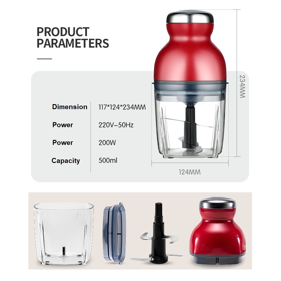 Aicook x Maidronic 200W 900mL Electric Capsule Chopper Food Blender ...