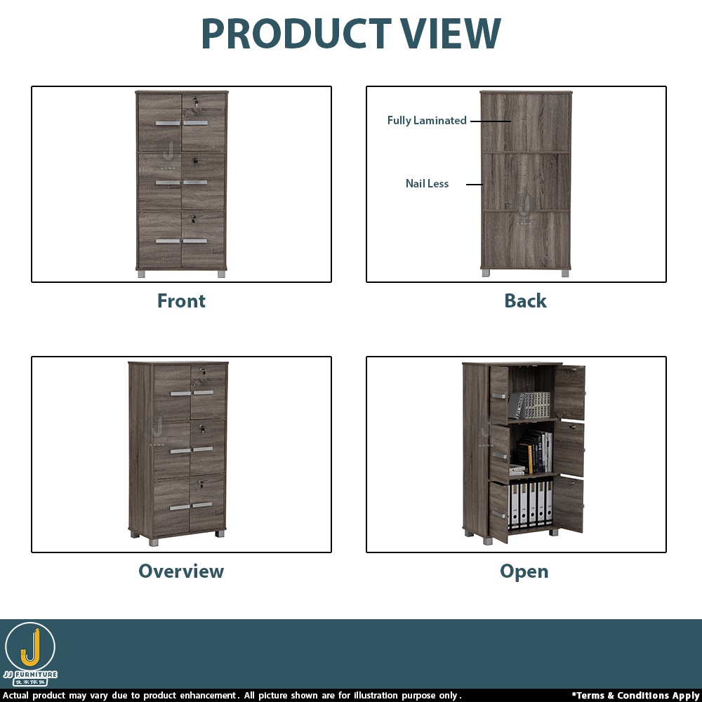 [JJ Furniture DIY] Naomi Storage Shelf with 2 Doors and Lock File ...