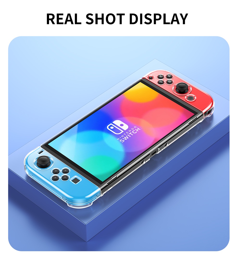 SmartDevil Transparent Protective Case For Nintendo Switch OLED Ultra-thin Split PC Material ...