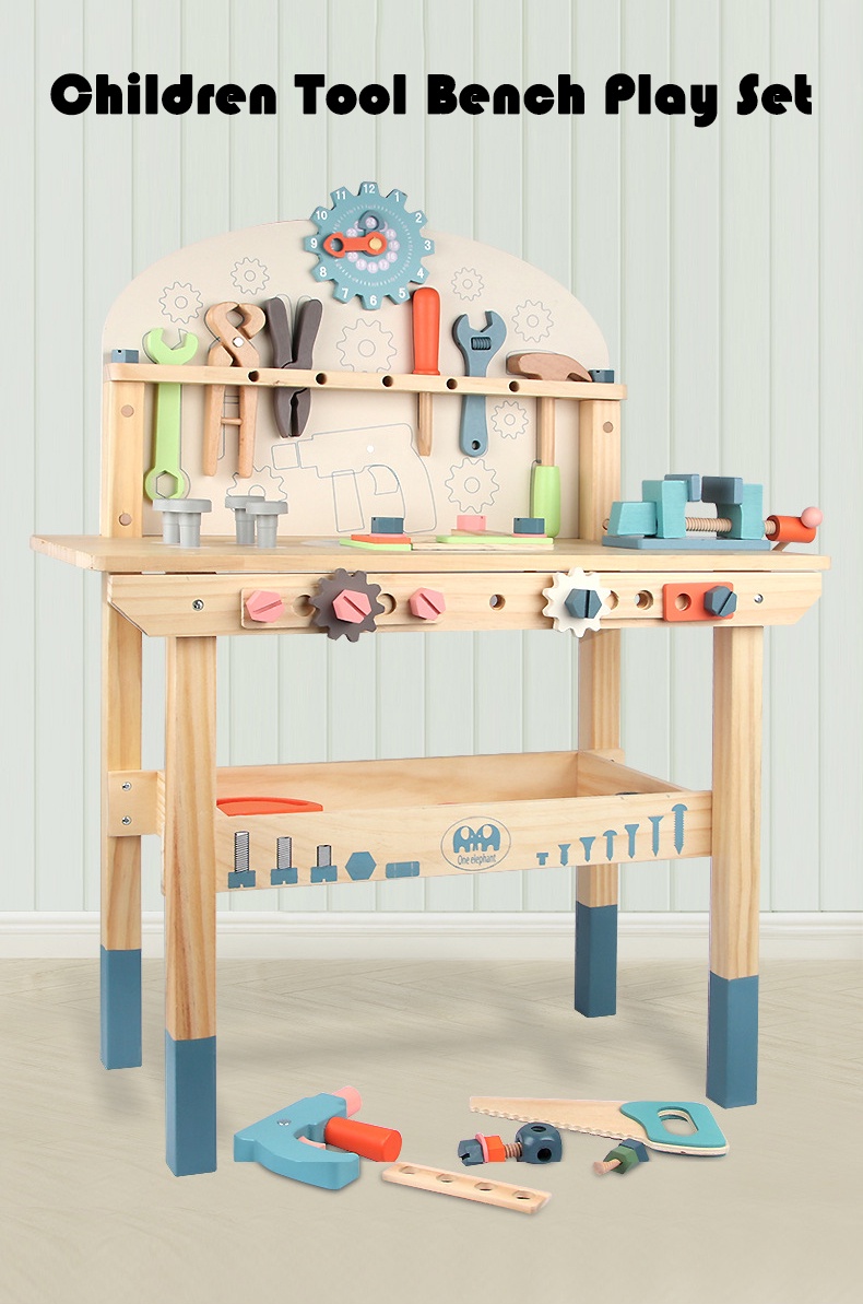 Large Size Wooden Engineer Toys Kids Pretend Play Engineer Playsets ...