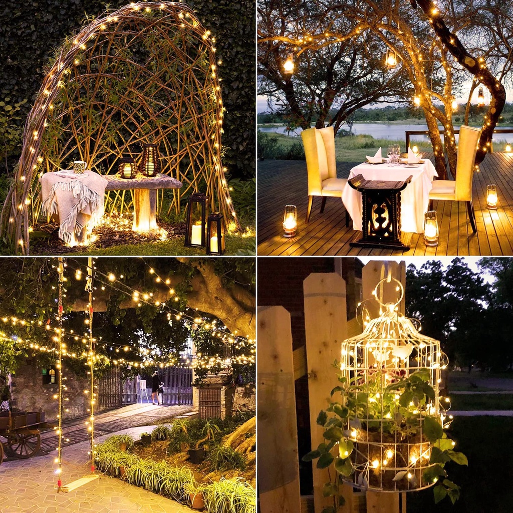 42M/32M/22M/12M Solar Fairy Lights Outdoor Waterproof 8 Modes LED ...