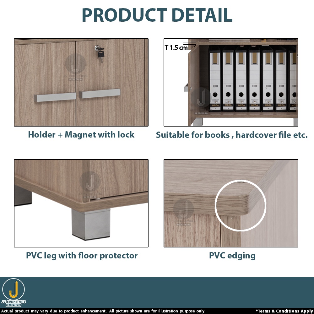 [JJ Furniture DIY] Naomi Storage Shelf with 2 Doors and Lock File ...