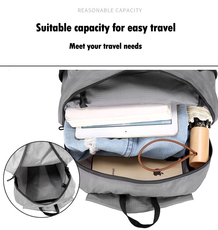 20L Foldable Travel Bagpack Beg Hiking Bag Pack Small Backpack ...