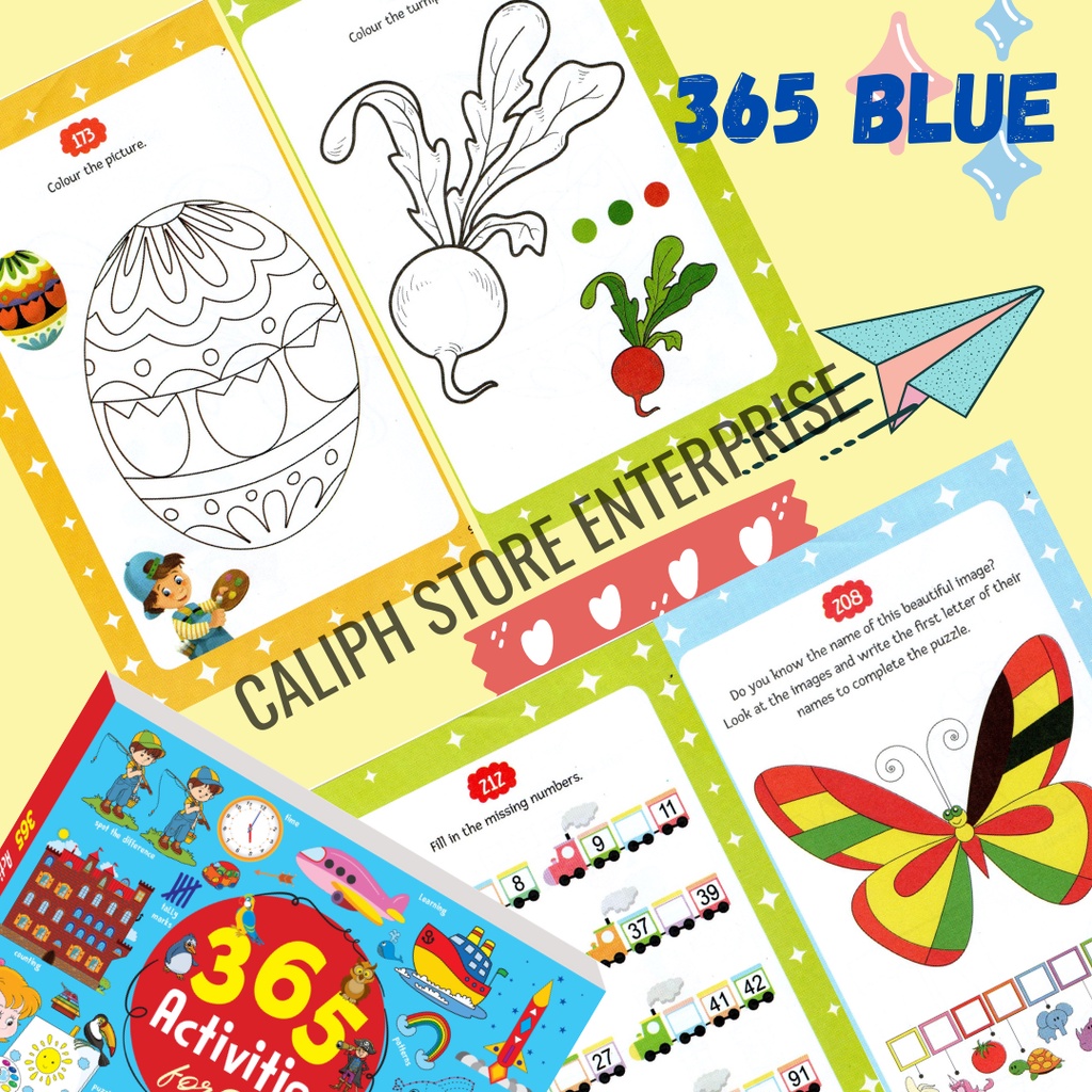 365 Activities Book For Kids Maze Match Coloring Joint Dot Counting ...