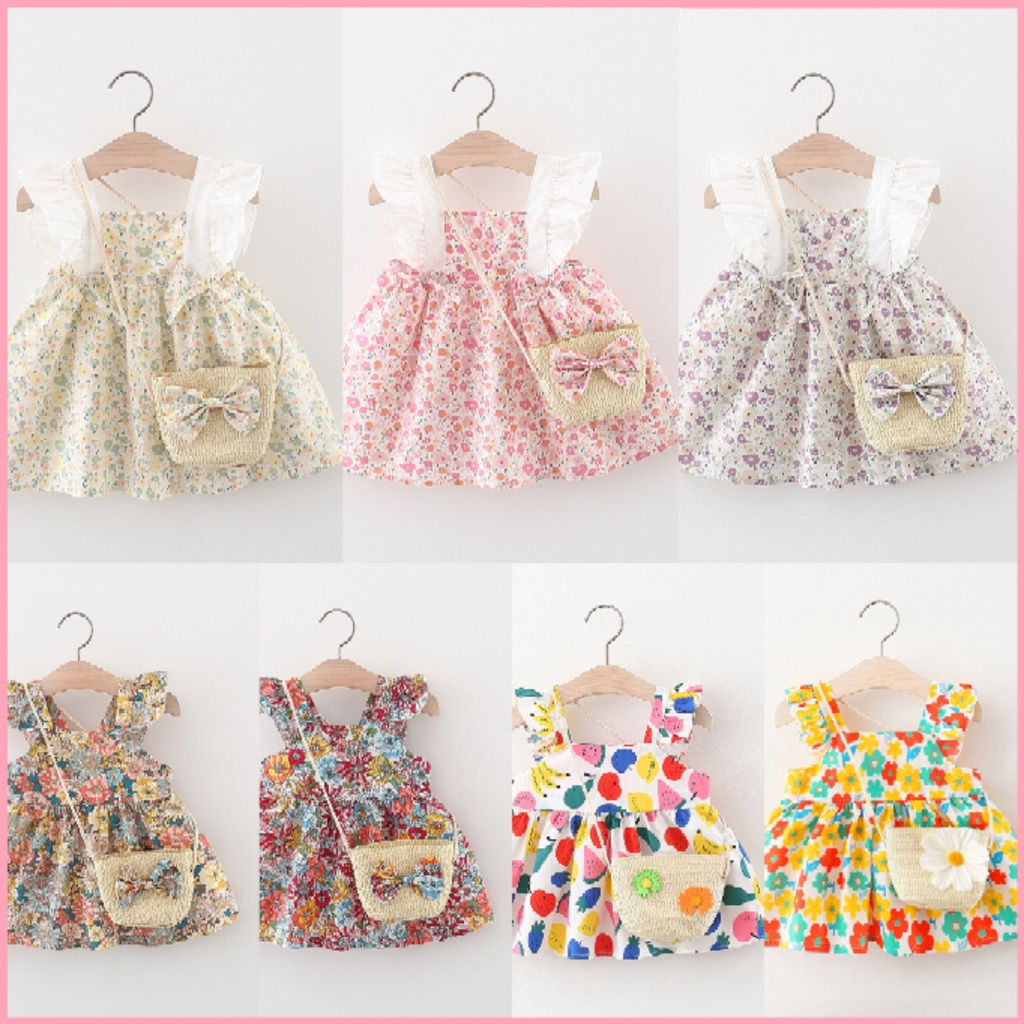 🎀Best Selling🎀 6m-3Y 2 in1 Baby girl Princess Dress with Beg/ Girls ...