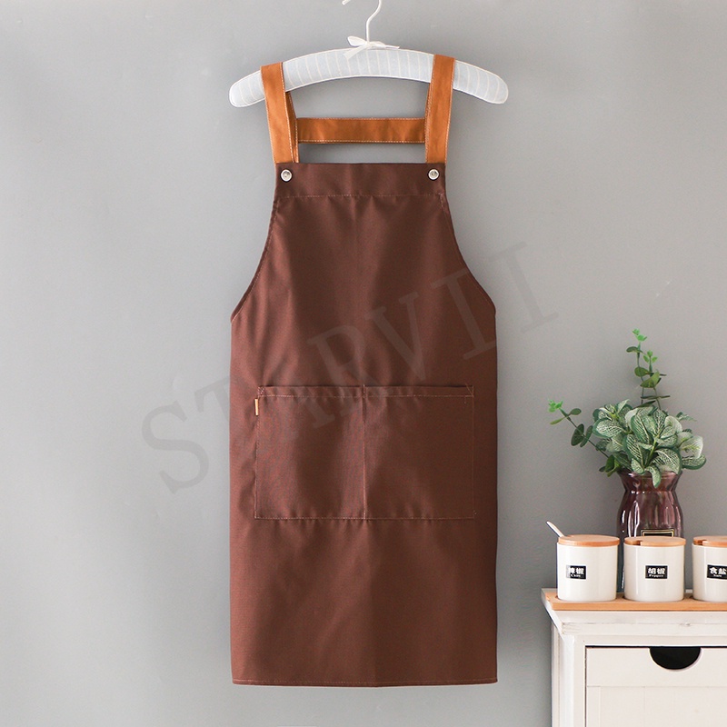 「Ready Stock」Premium Waterproof Kitchen Apron, Durable Cotton Canvas ...