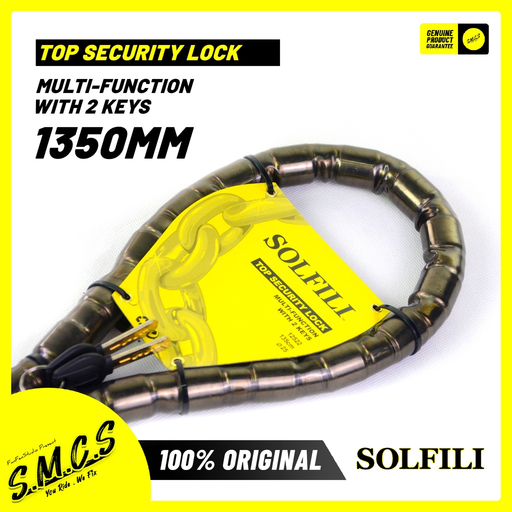 SOLFILI SOLCAR LOCK 1350MM LONG (MULTI-FUNCTION) TOP SECURITY HEAVY ...