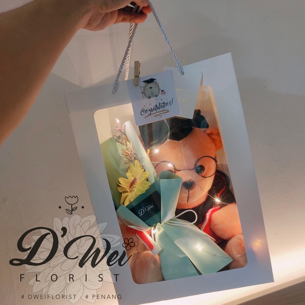 30cm Teddy Bear Graduation Convocation Bear Plush Toy Gift Set with ...