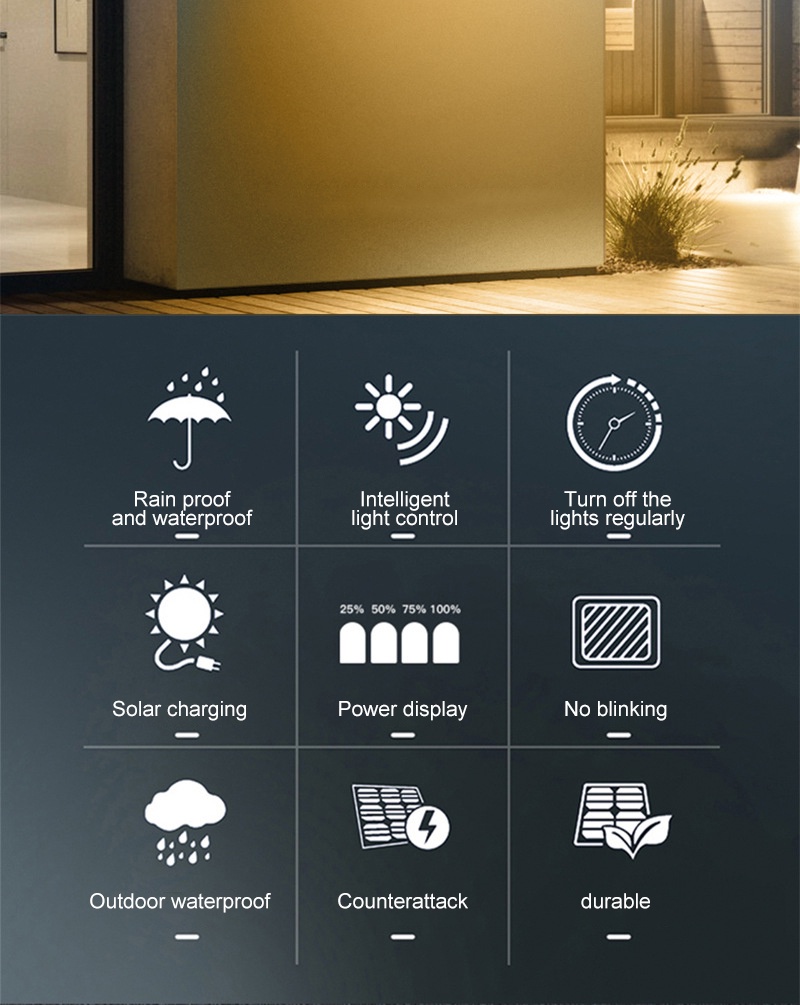 MEM Solar light outdoor lighting 35000W WarmIP67 Waterproof Outdoor ...