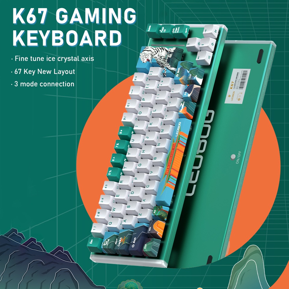 AULA K67 Hotswap Mechanical Gaming Keyboard 67Keys Bluetooth /wired /2 ...