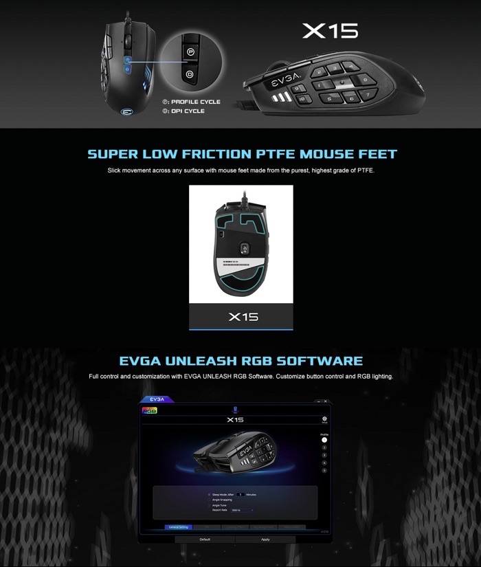{ReadyStock} EVGA X15 Gaming Mouse MMO ERGONOMIC dota laptop desktop pc ...