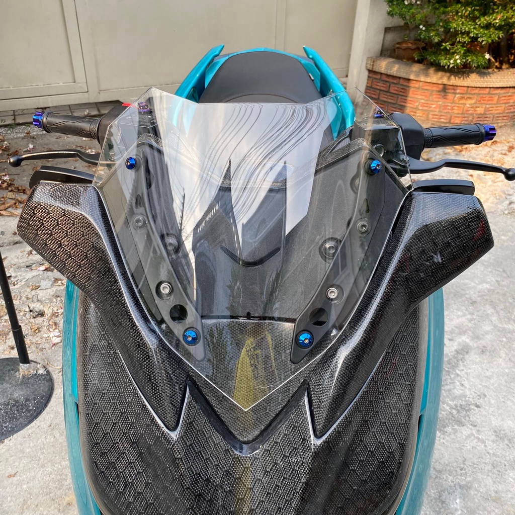 Xmax V1 250 Windshield bentuk love,L1 black smoke,blue smoke,clear ...