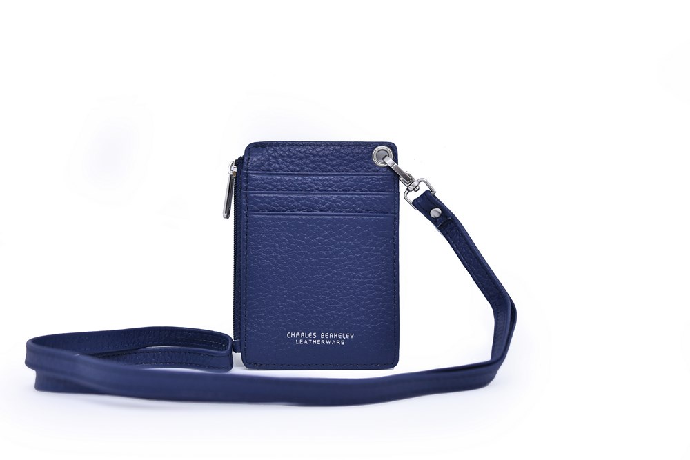 Charles Berkeley BESPOKE Genuine Calf Leather Neck Lanyard ID Tag Name ...