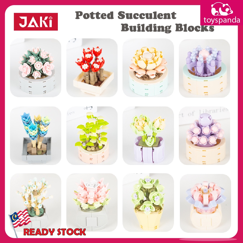 JAKI Little Bonsai Building Blocks JK2710 Succulent Potted Plants ...