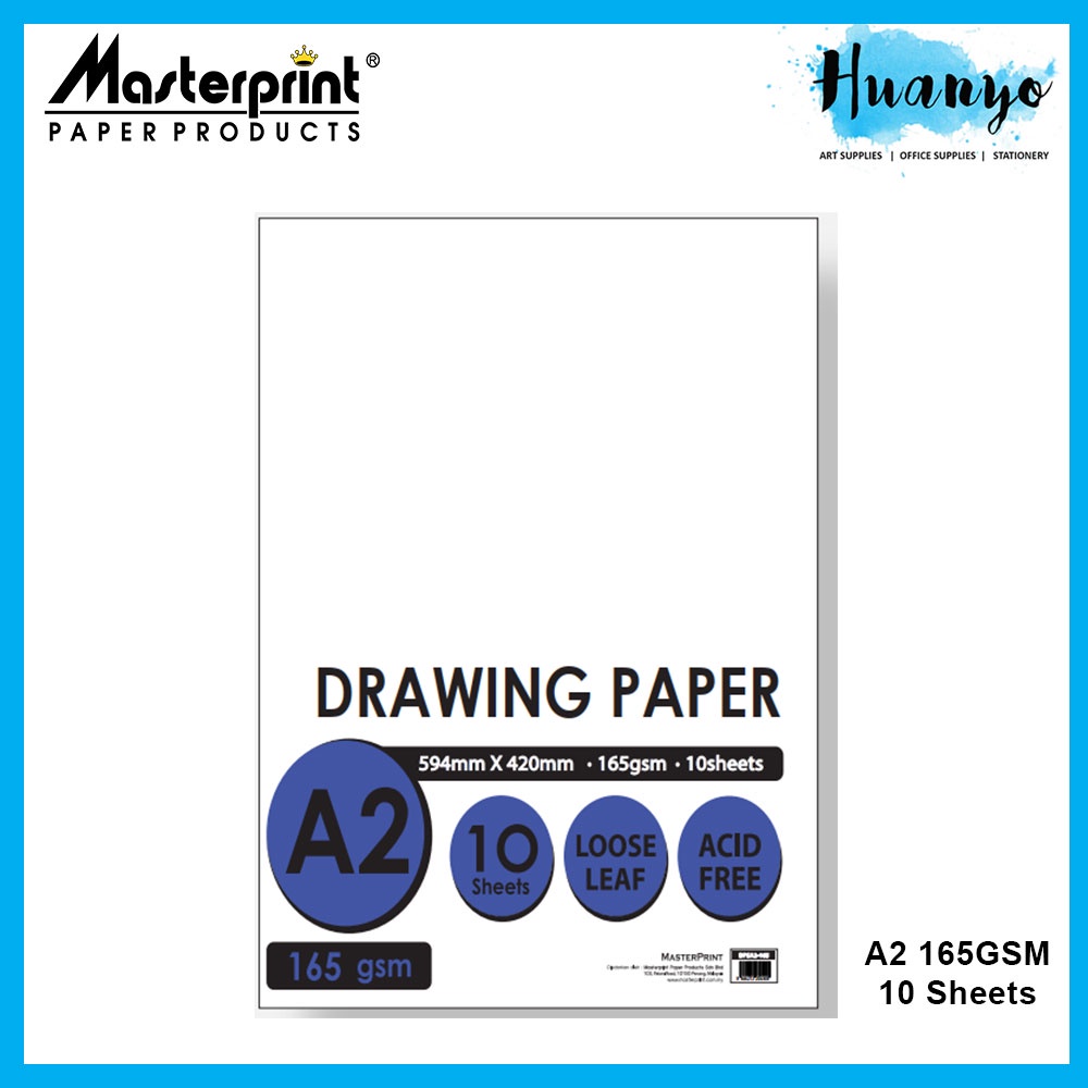 Masterprint A2 Drawing Paper Sheet Pack 165GSM / 200GSM (10 Sheets ...