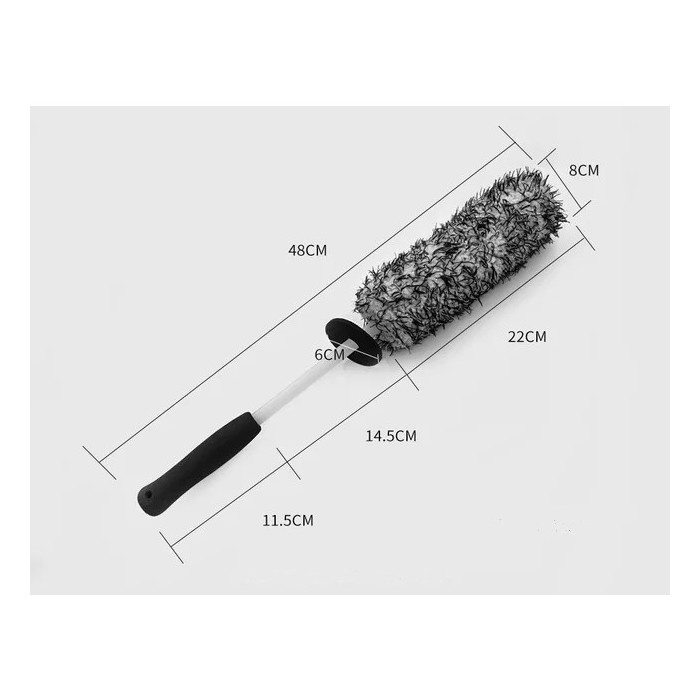 Soft Fiber Microfiber Wheel Rim Cleaning Brush - Grey | Shopee Malaysia