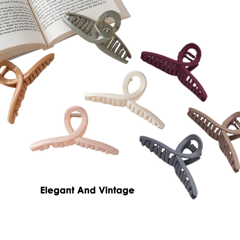 DC Sepit Rambut Wanita Klip Plastik Hair Clip Simple Cross Design ...