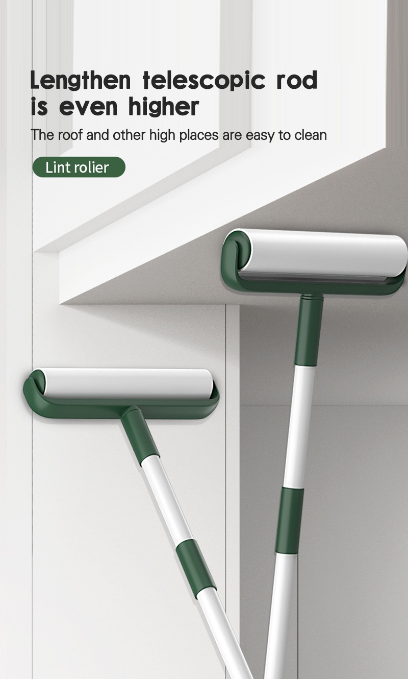 Hair sticky roller long rod large extension household roller brush ...