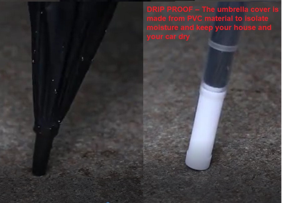 Automatic Open Close Water Dripping Proof Umbrella with Sliding Plastic ...