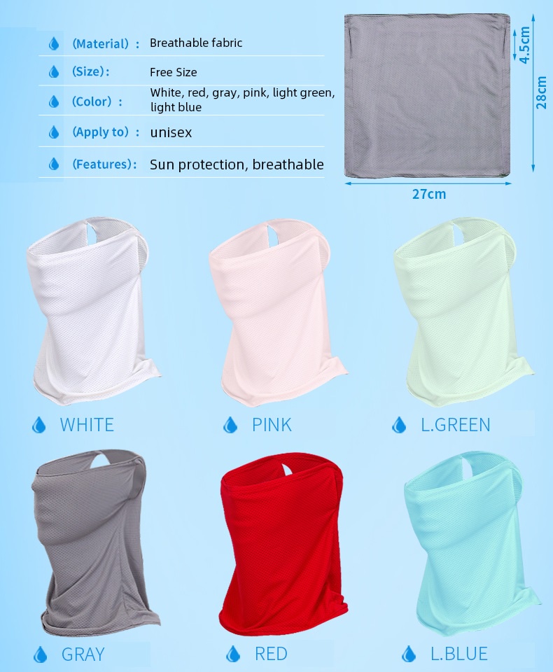 PGM sunscreen ice silk face mask UV protection hanging ear design ...