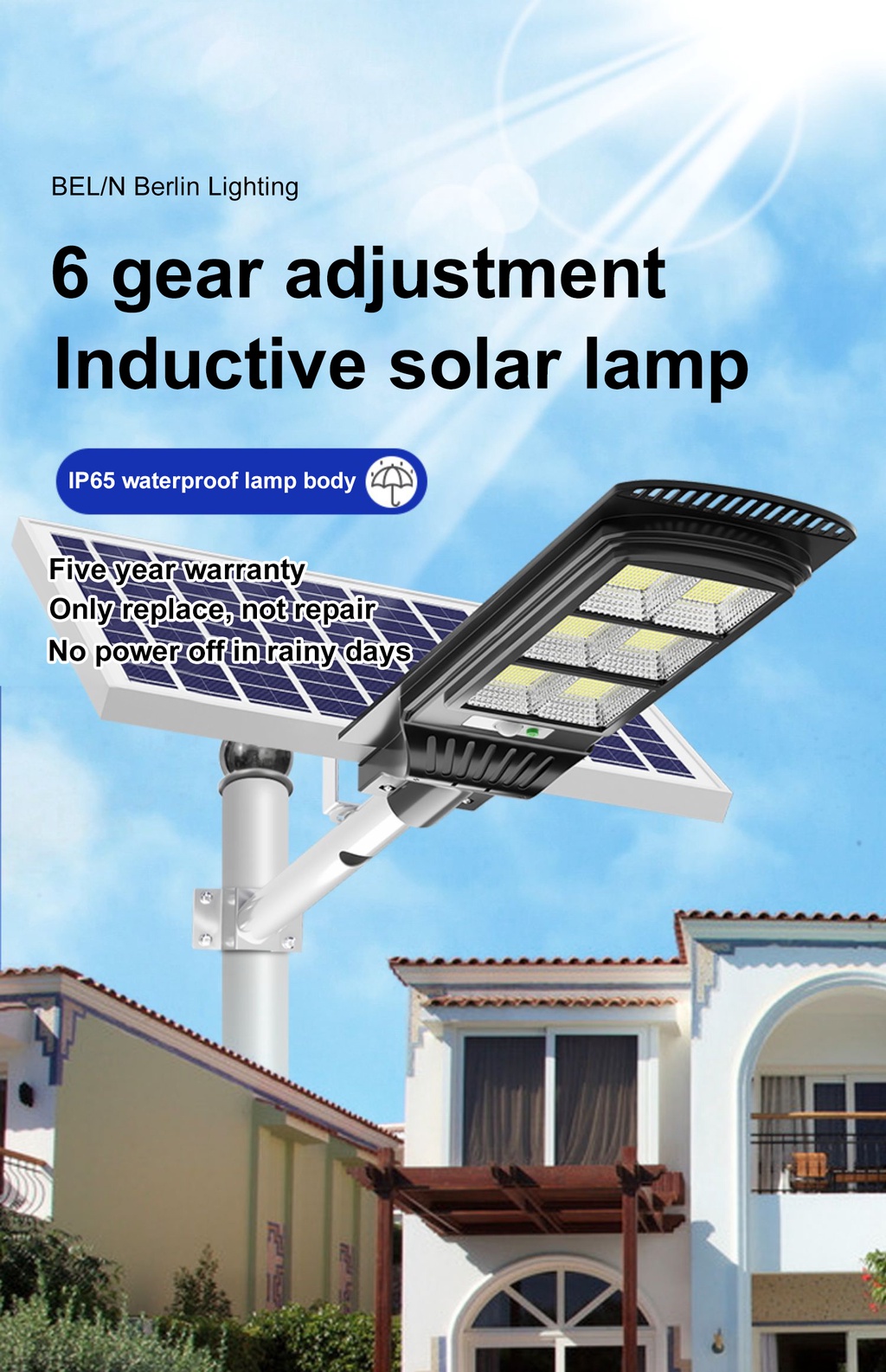 Solar Light Outdoor Lighting 800W Lampu Solar Outdoor Waterproof Light ...