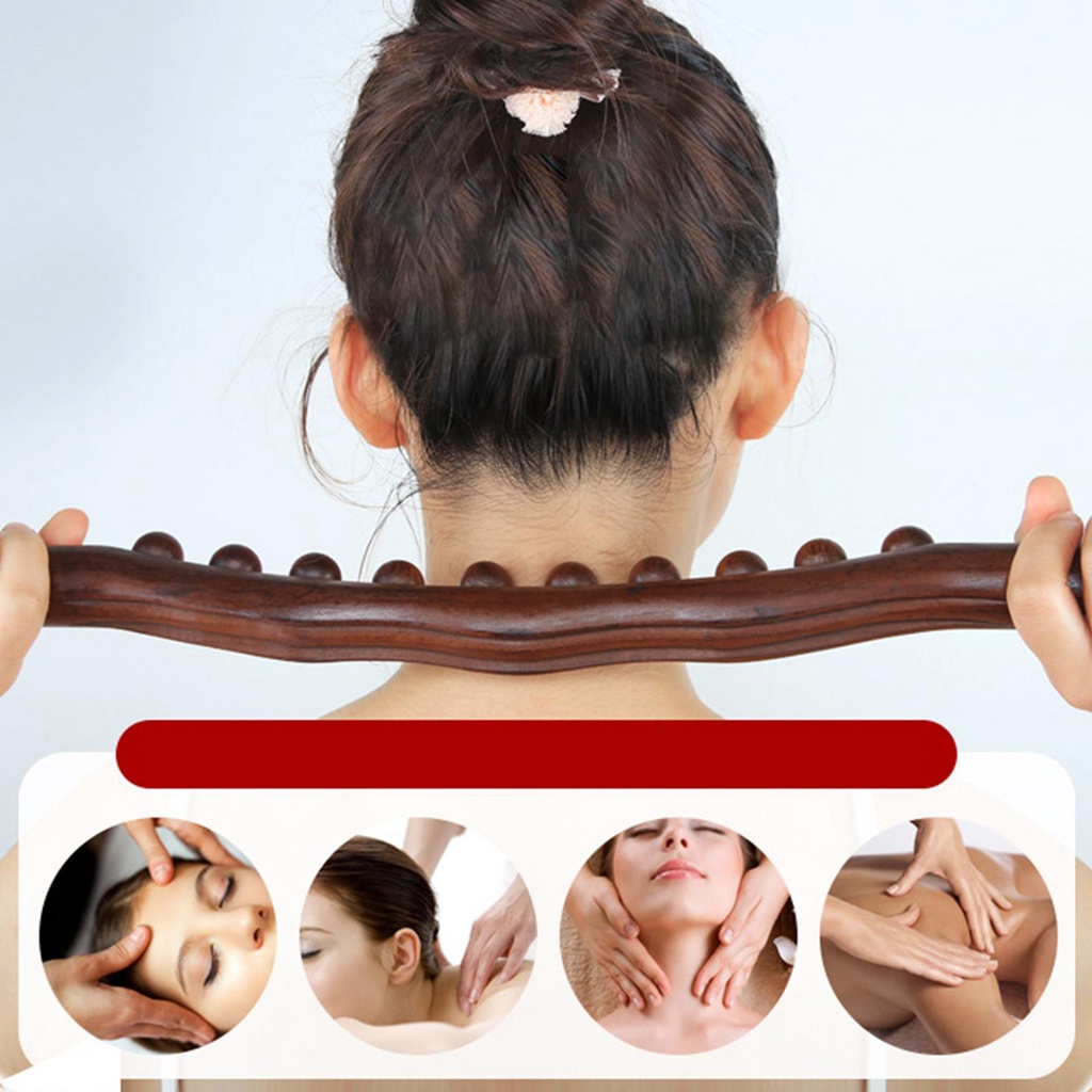 【ReadyStock】kayu urut badan Wooden massage tool 按摩棒 刮痧棒 20/31 bead Gua ...