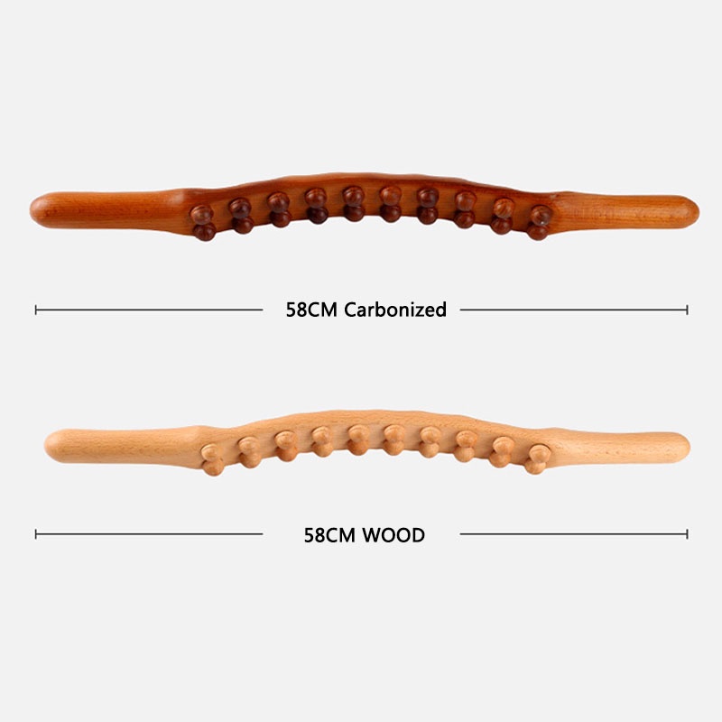 【Free Oil 】20/31 Beads Massage Stick Carbonized Beech Scraping Massager ...